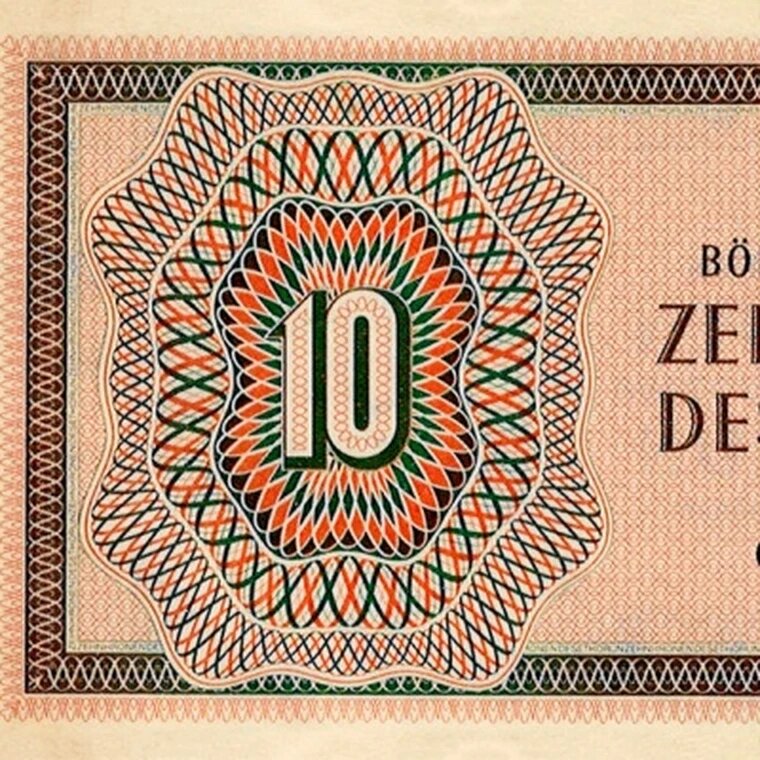 10 крон 1942 протекторат Богемии и Моравии, сувенирная копия, банкноты и купюры редкие коллекционные