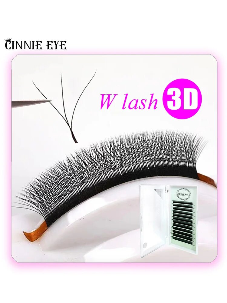3D W lash ресницы CINNIE EYE, 8-13 мм, C изгиб