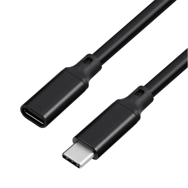 USB 3.1 Type-C кабель-удлинитель для Macbook, Switch, телефонов 2 м, черный