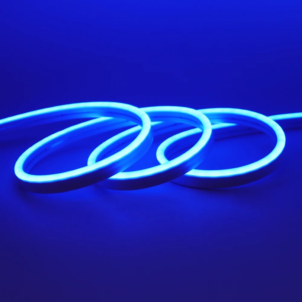 XUNATA Неоновая светодиодная лента 24В 10 цветов 0.5-20 м Синий, Blue, 0.5M