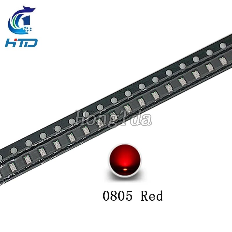 100 шт. SMD светодиоды 0805 Red