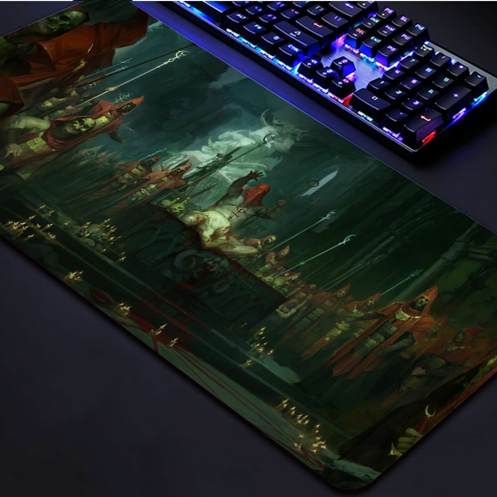 Diablo 4 большой коврик для мыши 40*90 см, офисная игровая клавиатура для ноутбука, резиновый нескользящий настольный