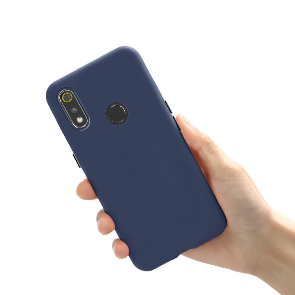 Чехол для OPPO Realme 3 Pro, темно-синий, силикон