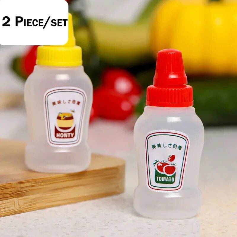 Мини-бутылки для соуса, 2шт, Белый, Tomato Honty