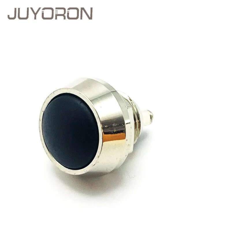 Переключатель 12 мм, Metal BLACK, Screw feet(1NO)