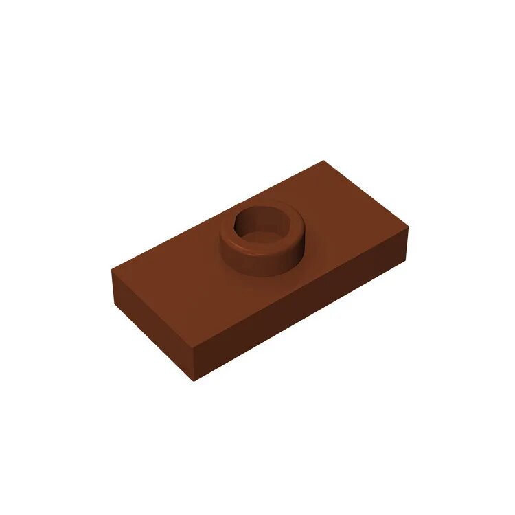 Пластиковый блок LEGO 1x2 Коричневый (081)