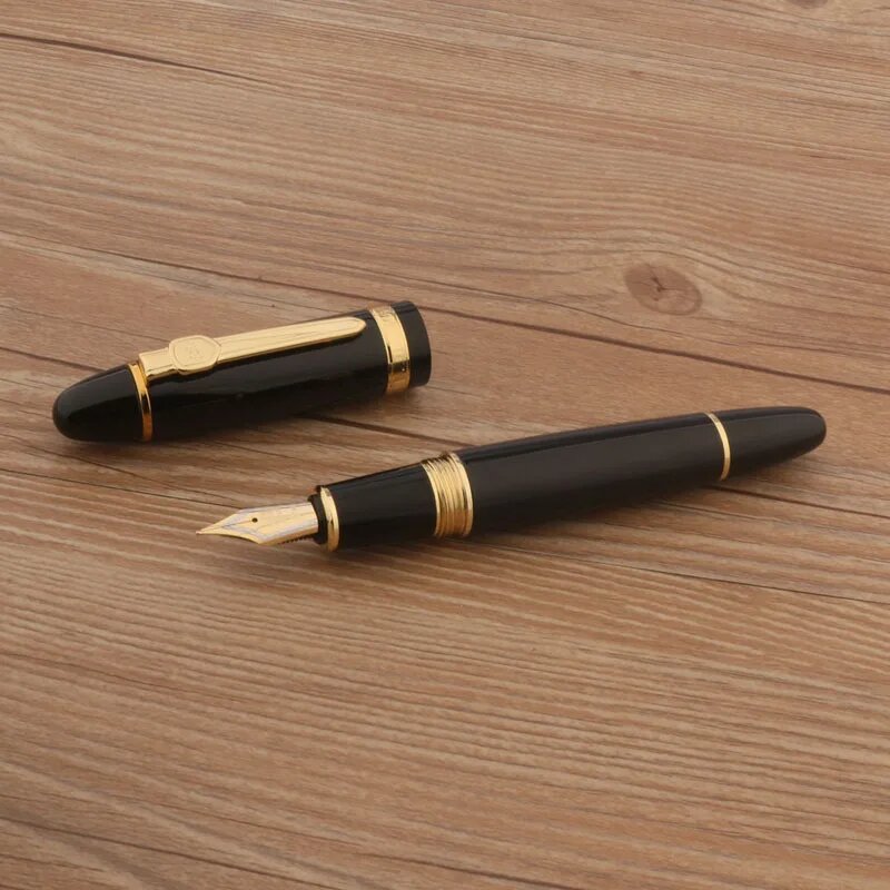 Металлическая перьевая ручка Jinhao 159 золотая Черный