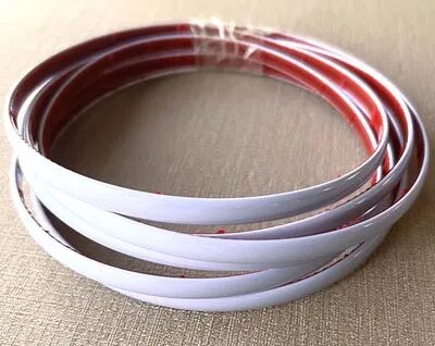 ПВХ декоративная лента для стен 8 мм 0.5m, white