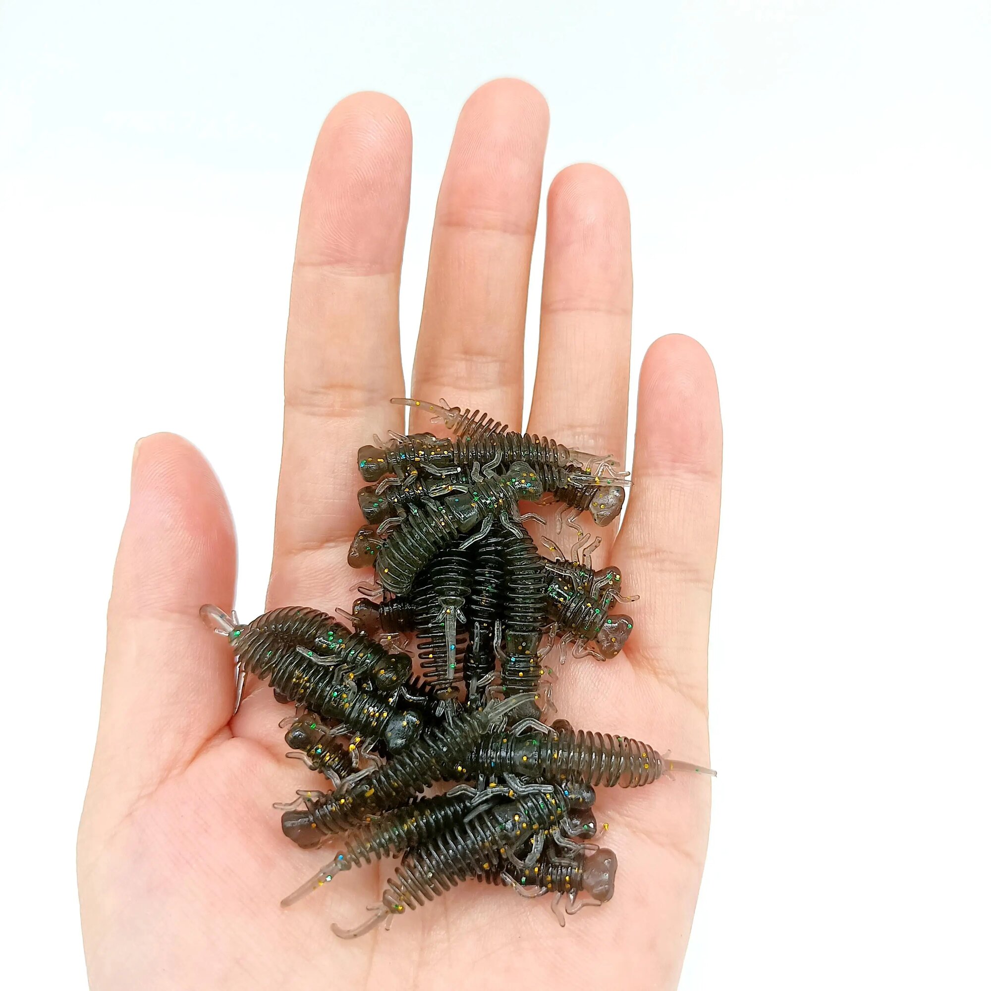 DUODUOYU 10 шт. мягкие силиконовые приманки Dragonfly Larva XZ016 10pcs BLACK