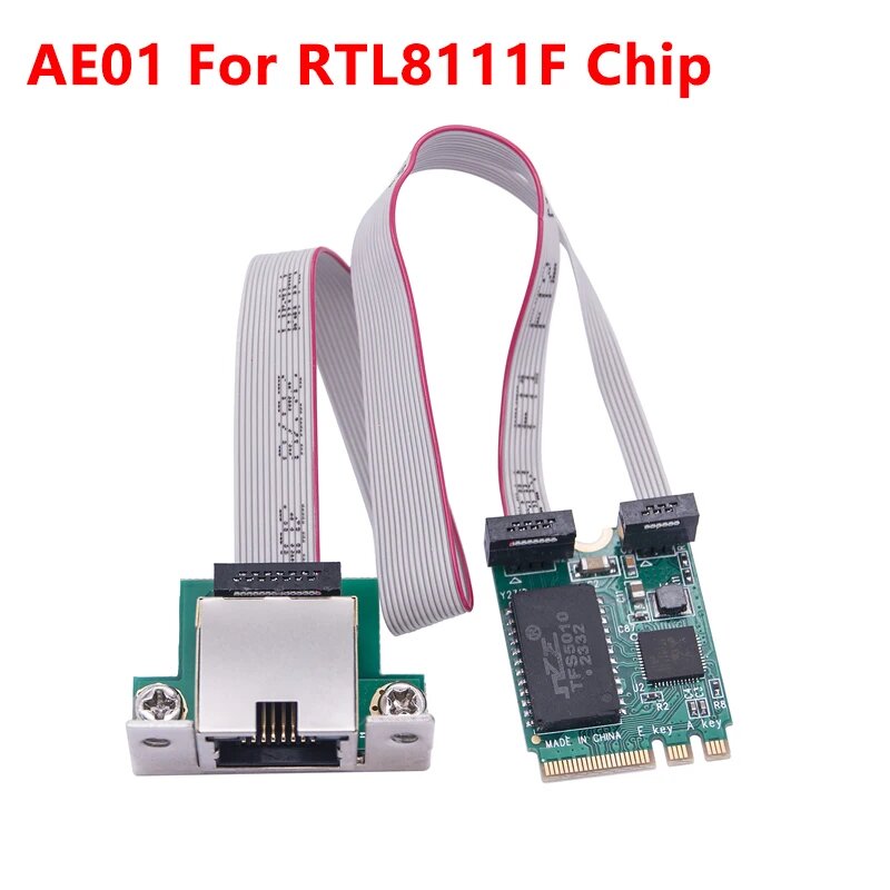 Сетевая карта M.2 A+E Gigabit Ethernet RTL8111H/RTL8111F AE01 RTL8111F Chip