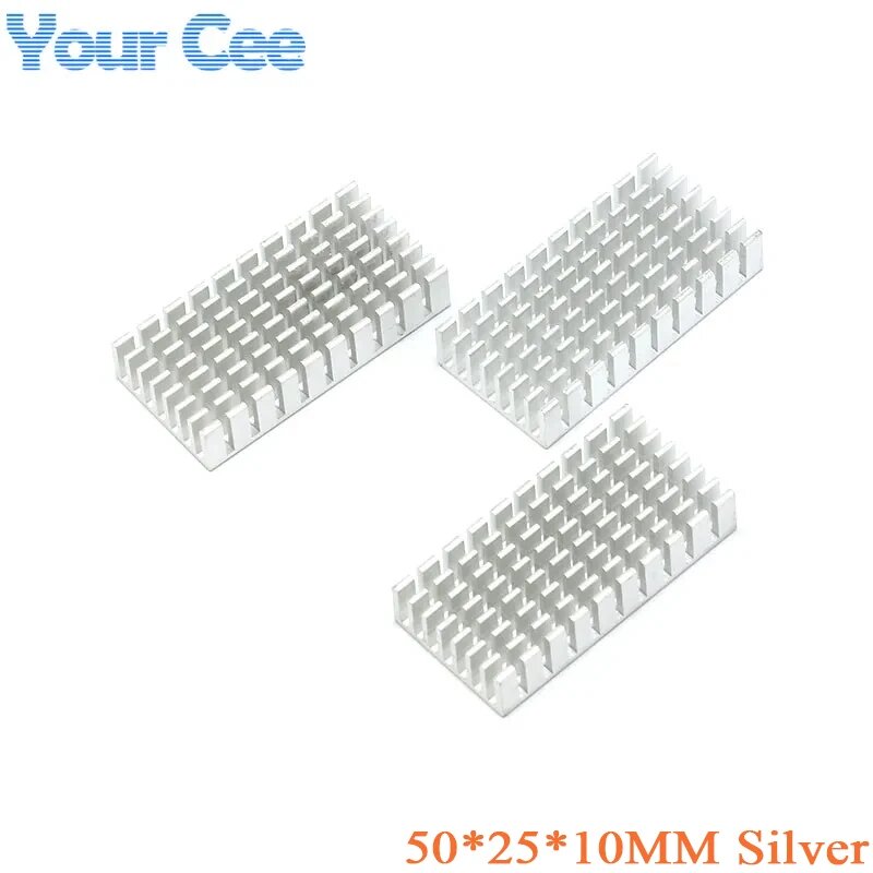 Алюминиевый радиатор 50x25x10 мм, 10pcs