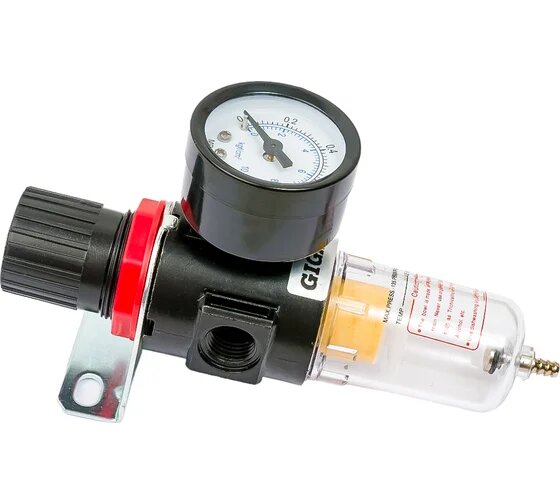 Фильтр-влагоотделитель для компрессора с регулятором давления (1/4 ; манометр; 10 бар) Gigant GAFR2000