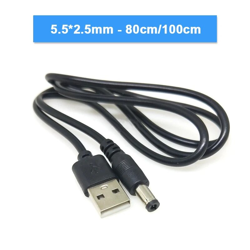 USB кабель 5.5*2.5mm, 100cm, 5В — фото 1