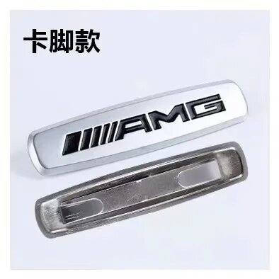 2 шт. 3D металлические значки AMG для автомобильных сидений, клипсы для спинки и 2pcs AMG pins