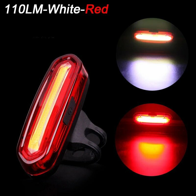 Велофонарь задний 110LM White-Red, красный
