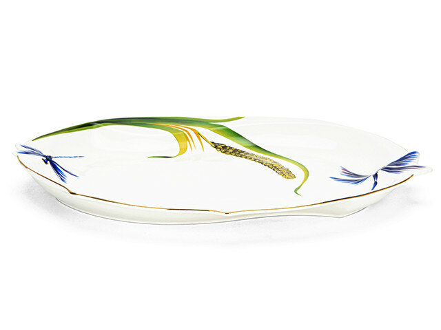6202 FISSMAN Блюдо DRAGON FLY 34,5х24,5х3,5см (фарфор)