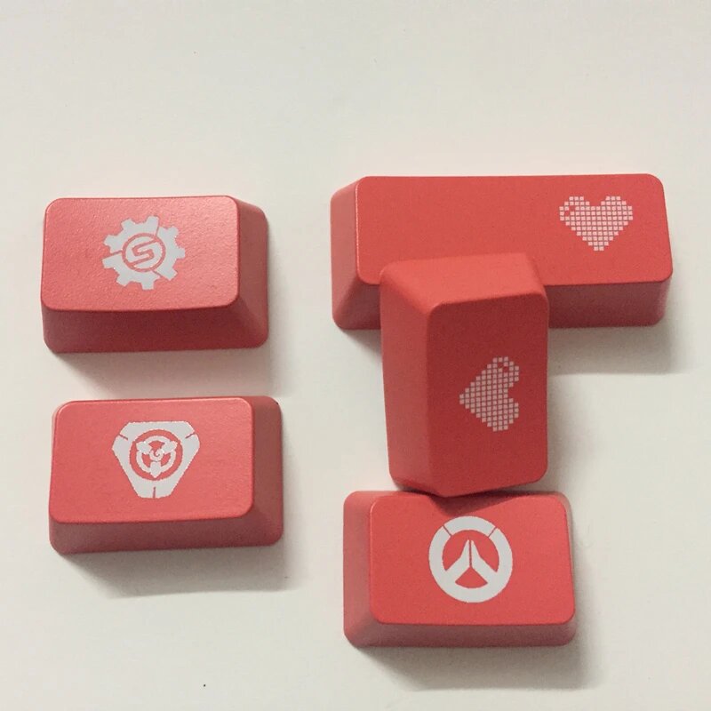 Колпачки для клавиш WASD Logitech G610 G710+ G Pro X G512 GX MX Red red love heart ctrl