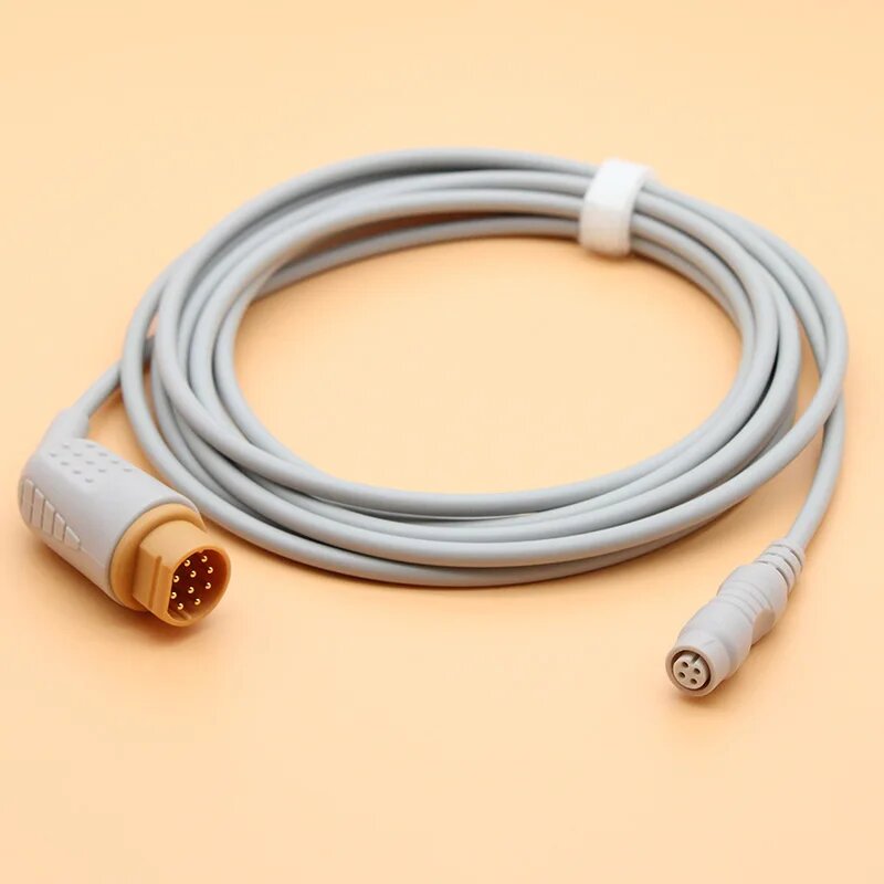 Совместимый 400-1281 Drager-Siemens SC8000, HP IBP датчик кабеля багажника и одноразовый датчик давления, 10pin IBP кабель. черный