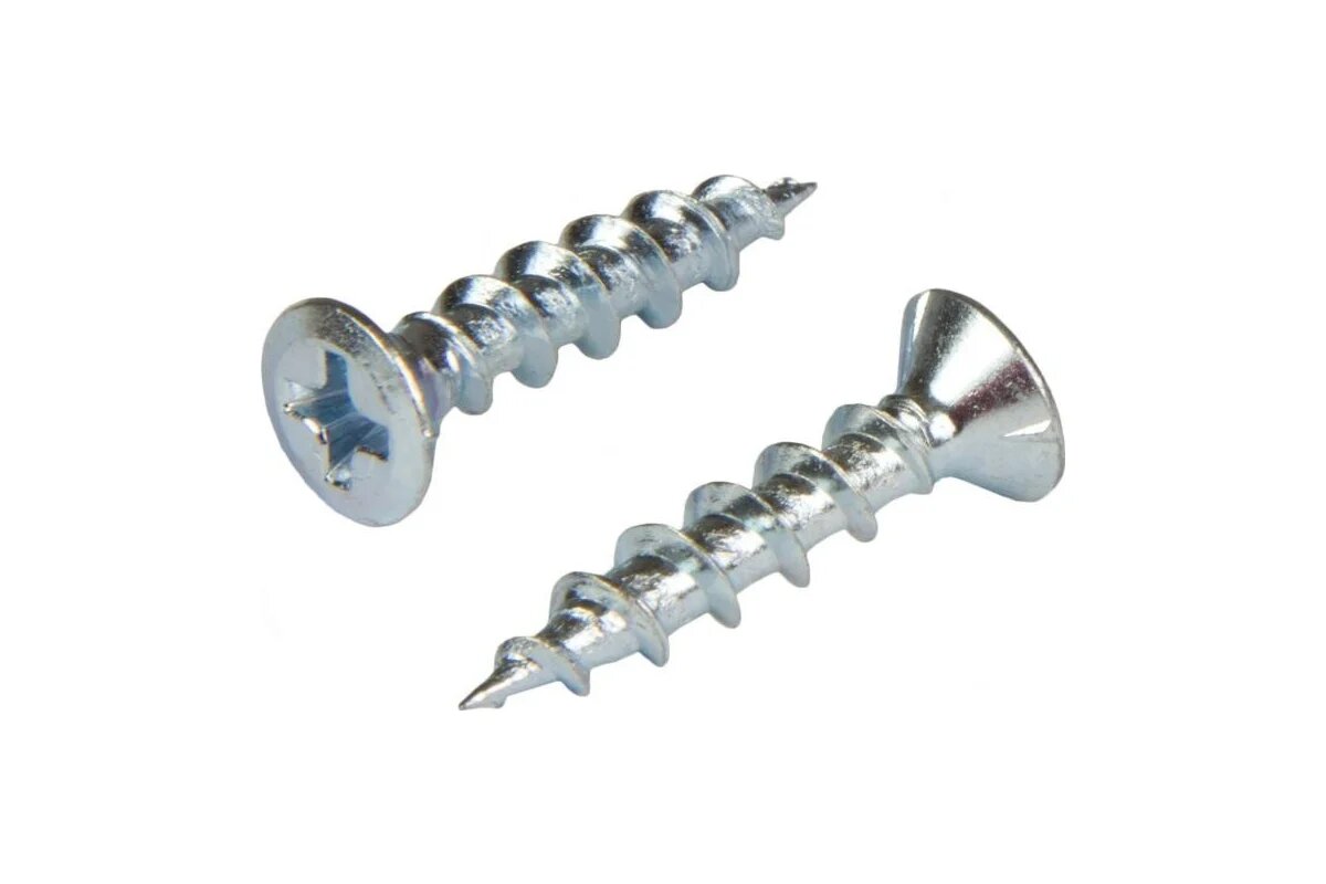 Квадра Саморез оконный острый 4.1x25 белый цинк, фурнитурный, кор. 500 шт. 412513000500