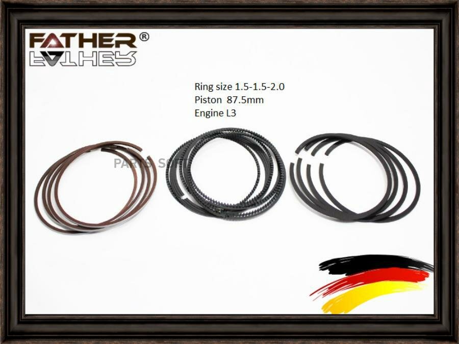 F2074R75 FATHER FATHER f2074r75 Кольца поршневые к-кт на 4 цилиндра std. 1.5-1.5-2.0