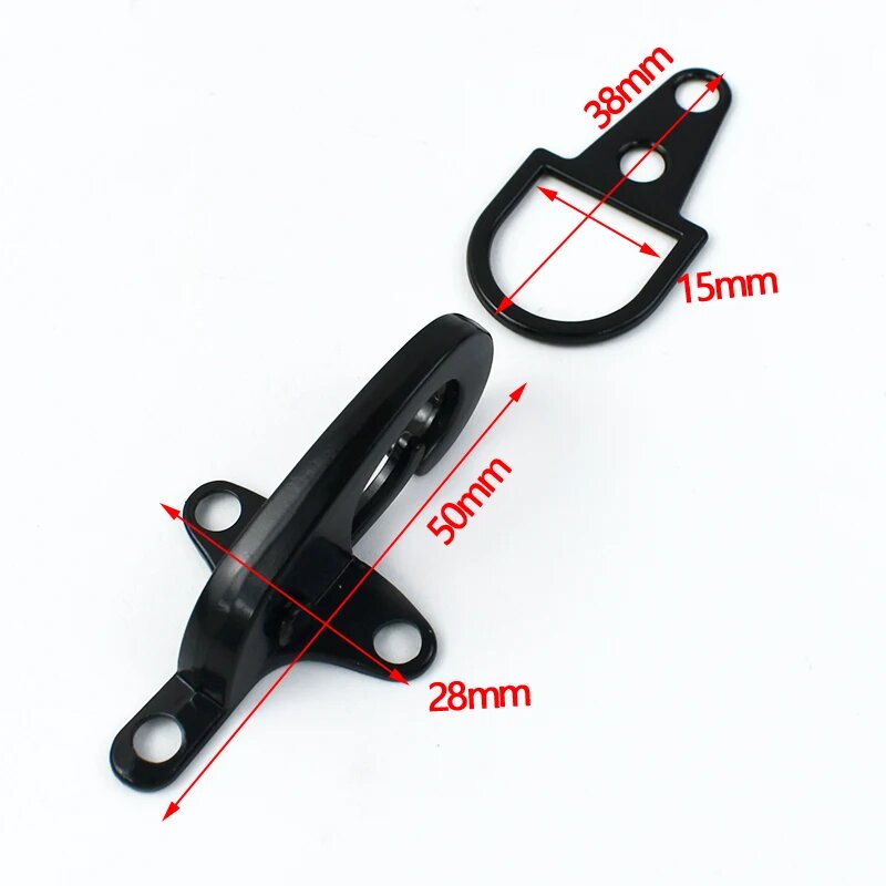 Металлические пряжки-застежки Meetee 2/4/10 шт. 4/5 см Черный, 4Pcs, Black-B-5cm