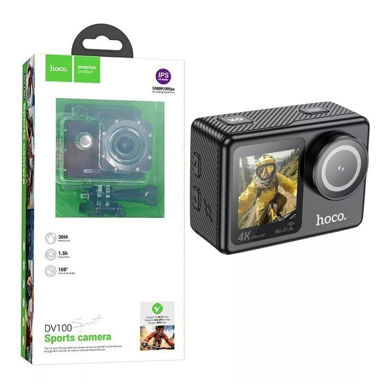 Экшн Камера Sports camera premium Hoco /DV100/водонепроницаемая