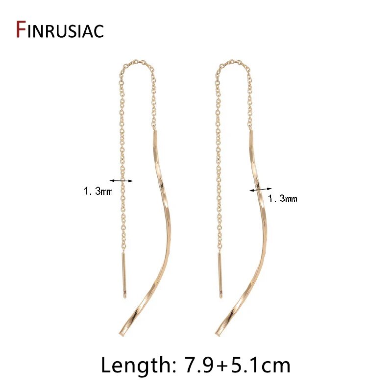 Фурнитура для сережек FINRUSIAC латунные золотые кисточки 2 шт