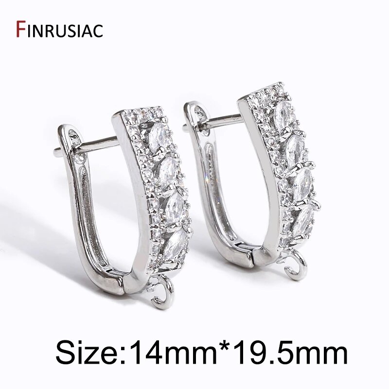 Серебряные серьги-кольца FINRUSIAC, Rhodium plated, 14mm*19.5mm