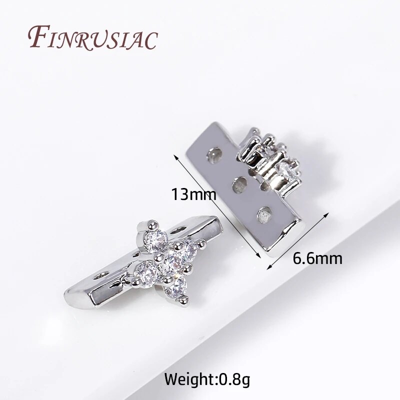 Разделители для бижутерии FINRUSIAC, Rhodium Plated-13MM