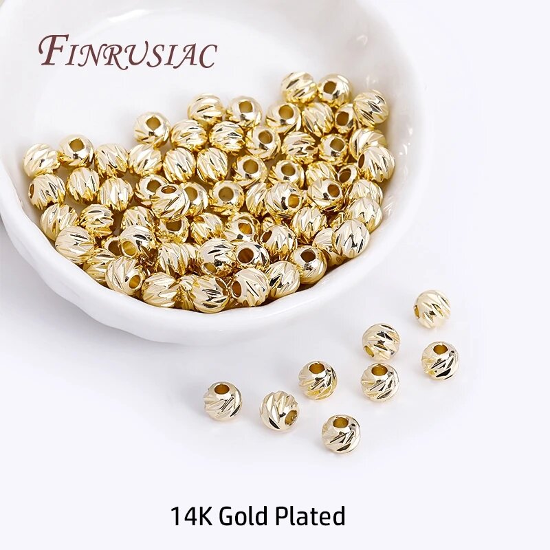 Разделители для бусин 14K gold plated, 2.5 мм, 100 шт