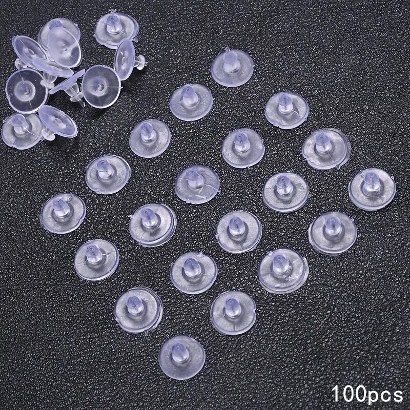 Застежки для сережек-гвоздиков металлические 300 шт TR 100PCS