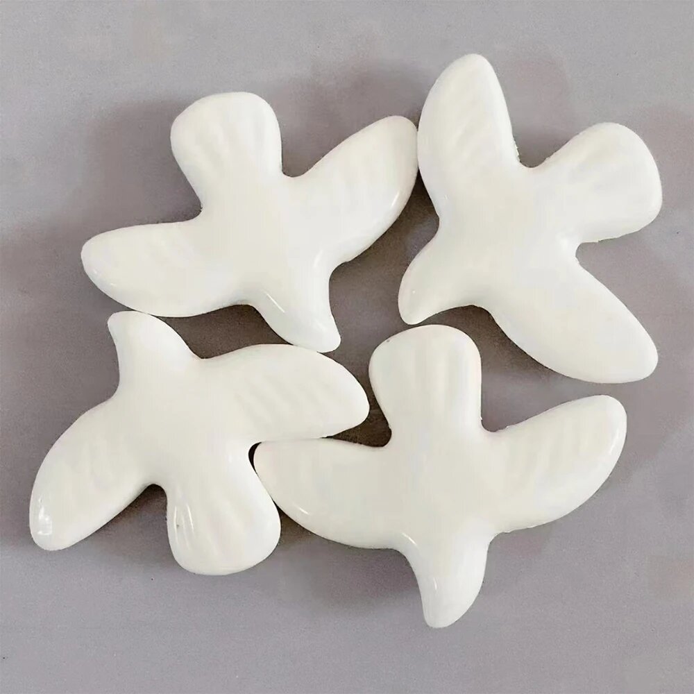 REMOHS керамические бусины белые голуби 2 шт