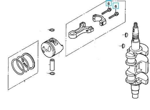 Болт, соединительная тяга, 6X34 (Оригинал)