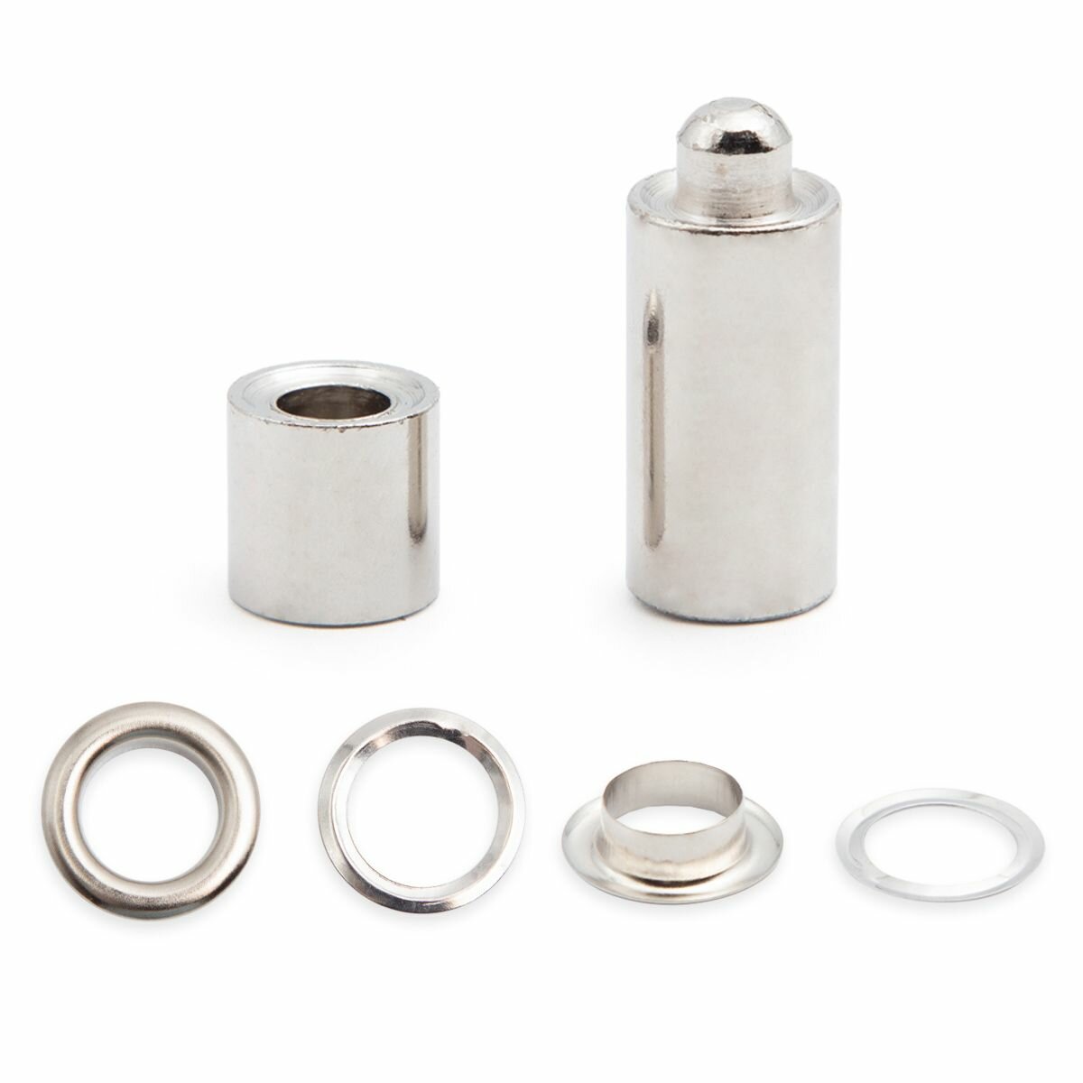 530710 Люверсы с инструментом для установки, никель, d 8 мм, упак./20 компл.(+/- 5 шт), Hobby&Pro