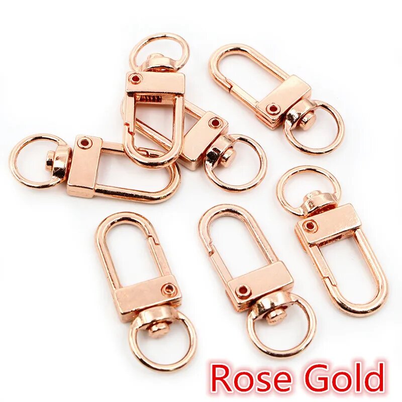 Розовые карабины-замочки, Rose Gold, набор