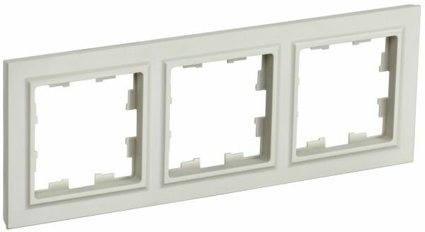 4 шт. IEK BRITE Рамка 3-местная РУ-3-БрКр бежевый, BR-M32-K10