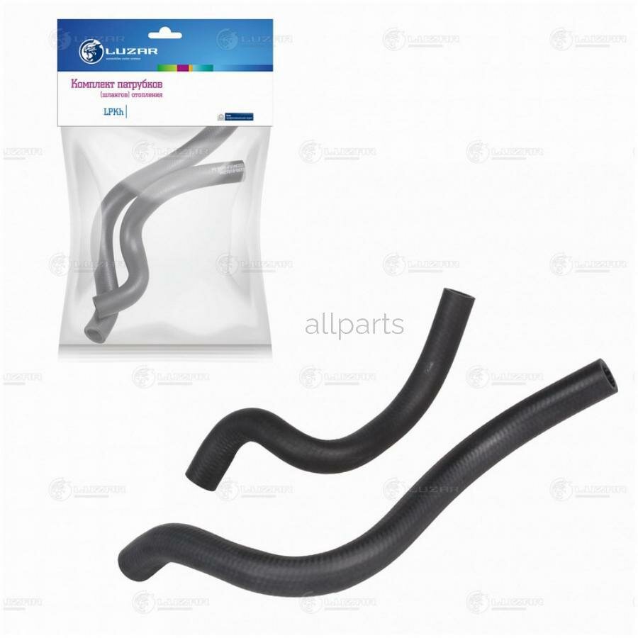 LUZAR LPKH 0190 Кмпл патрубков отоп. для а/м Лада 2190-2192 Гранта (EPDM, 2шт.) LUZAR LPKh 0190