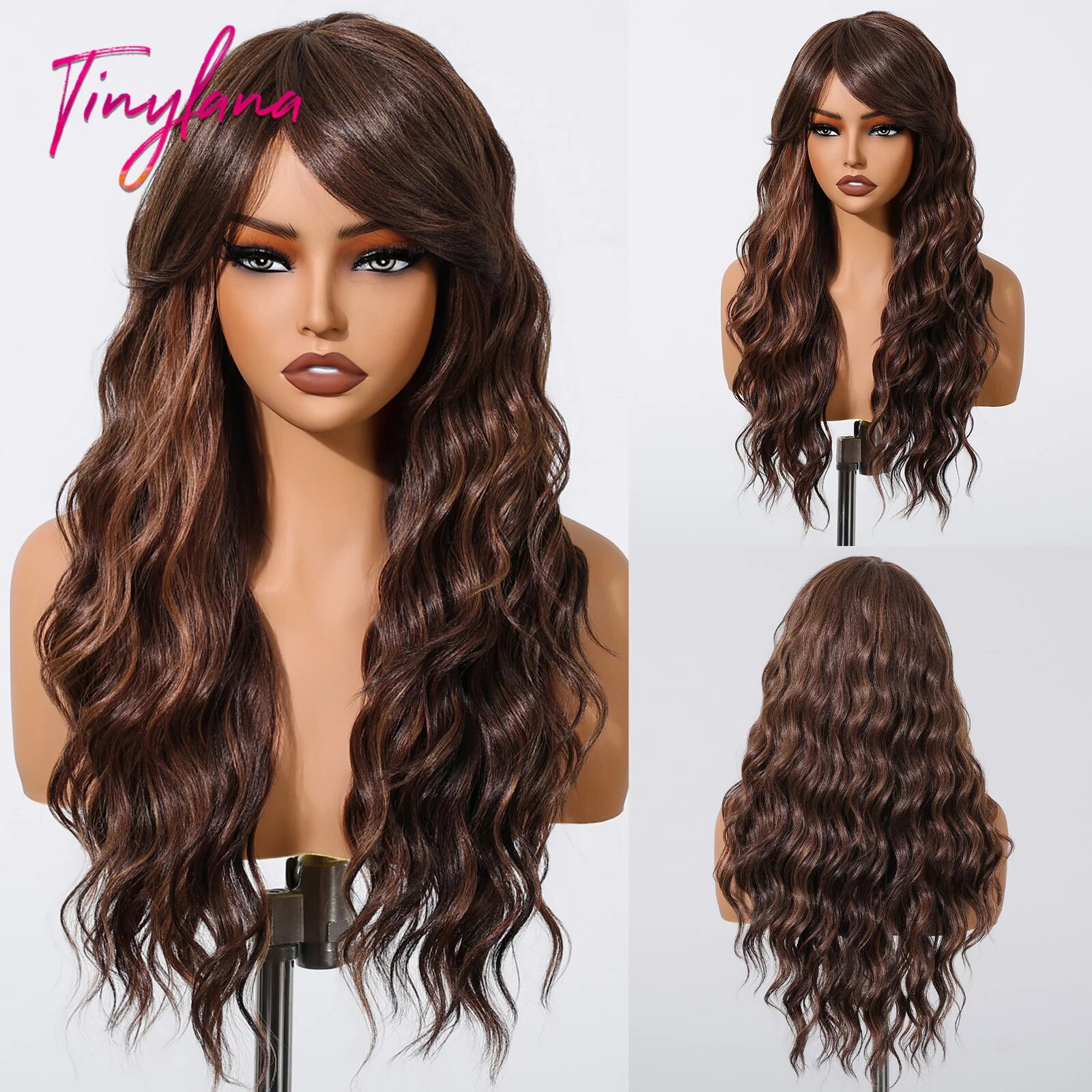 Длинный волнистый парик TINY LANA, цвет SWLC9010-4BR30