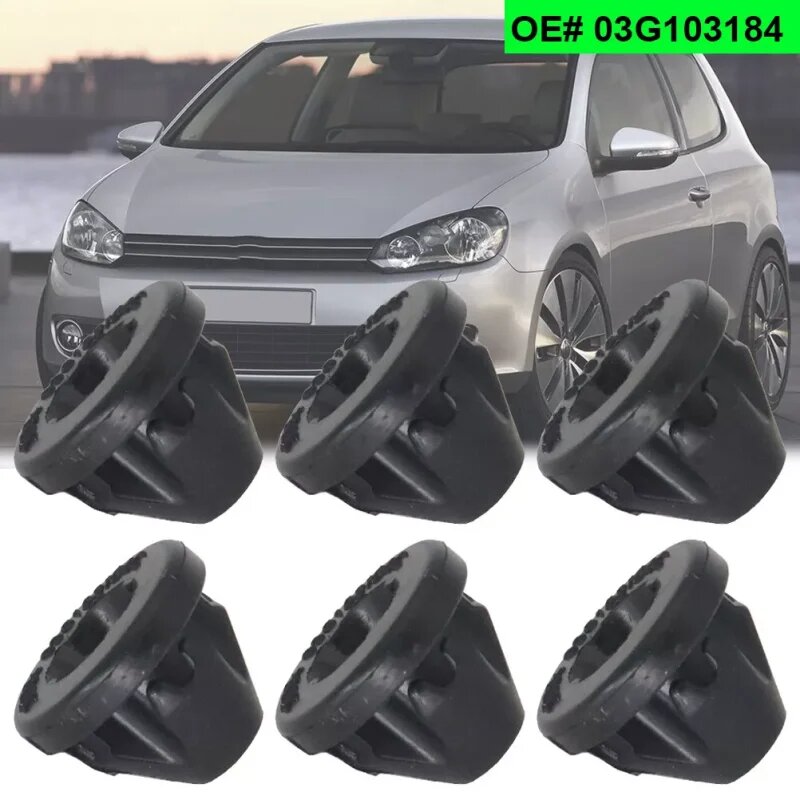 6 шт. OE # 03G 103184 Крышка двигателя автомобиля, втулка, розетка для VW Audi Skoda, сиденье, запасные части для салона автомобиля
