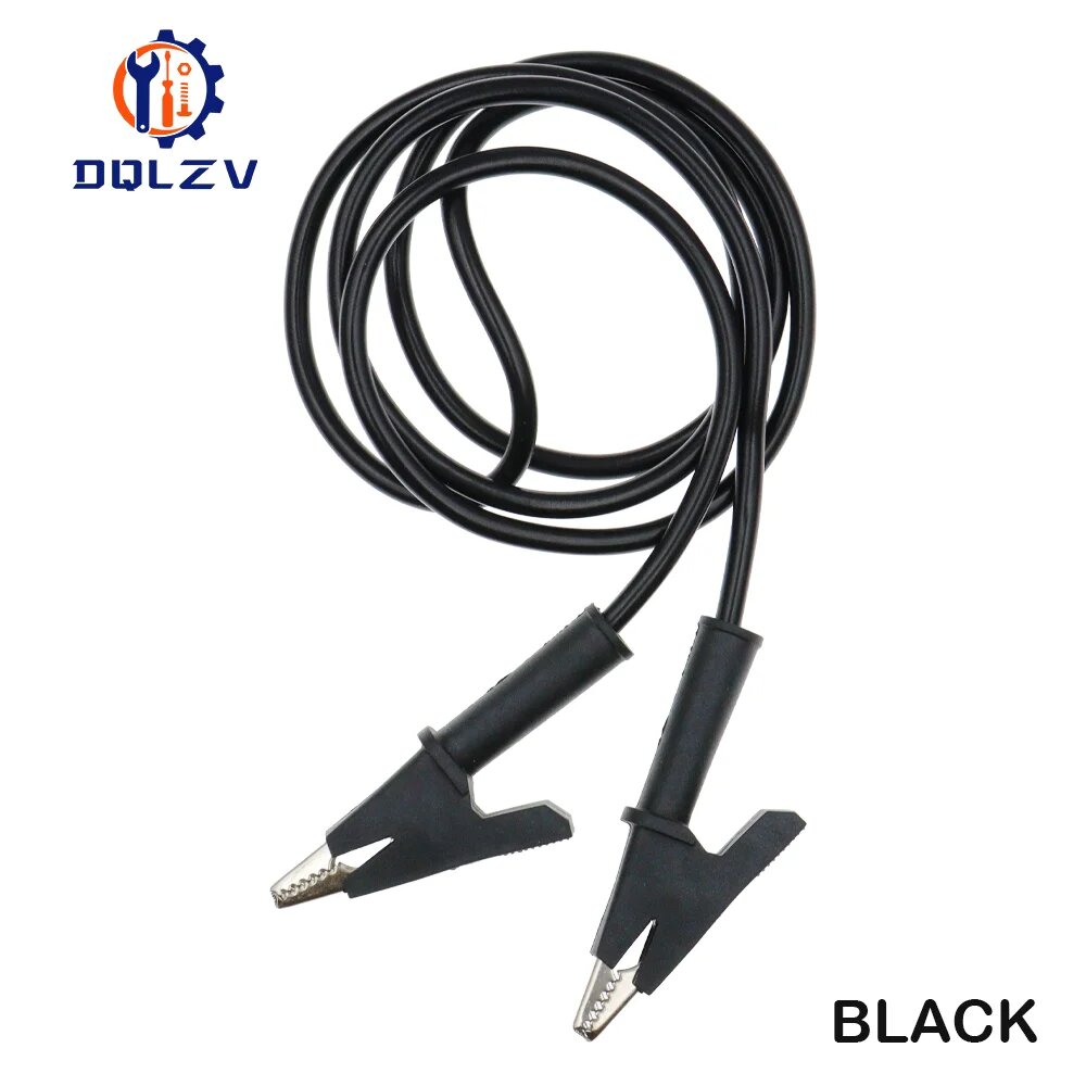 Двойные зажимы типа «крокодил» DQLZV, 1000В, 15А, 1 метр, красный Черный