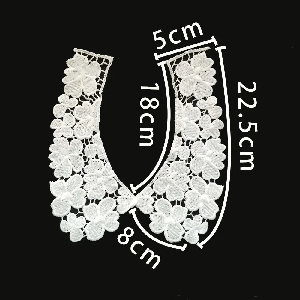 Кружево белое для одежды, 18х22.5 см, style 1105