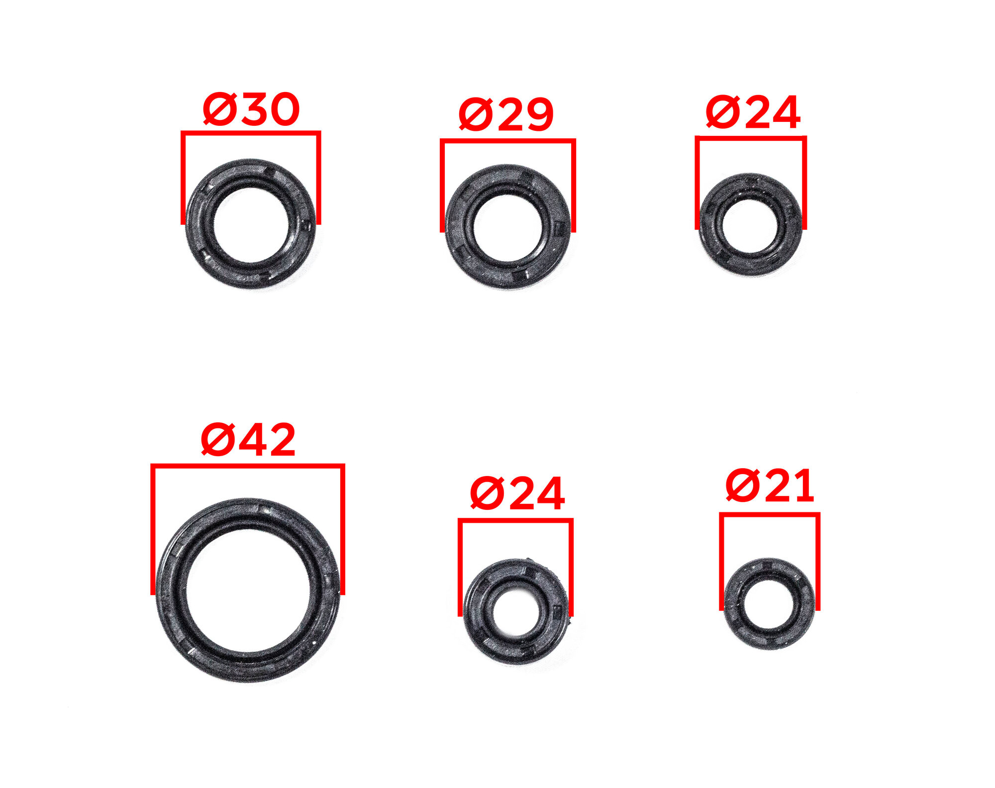 Сальники для питбайка 139FMB,147FMH,152FMH 50-110см3 (полный набор)