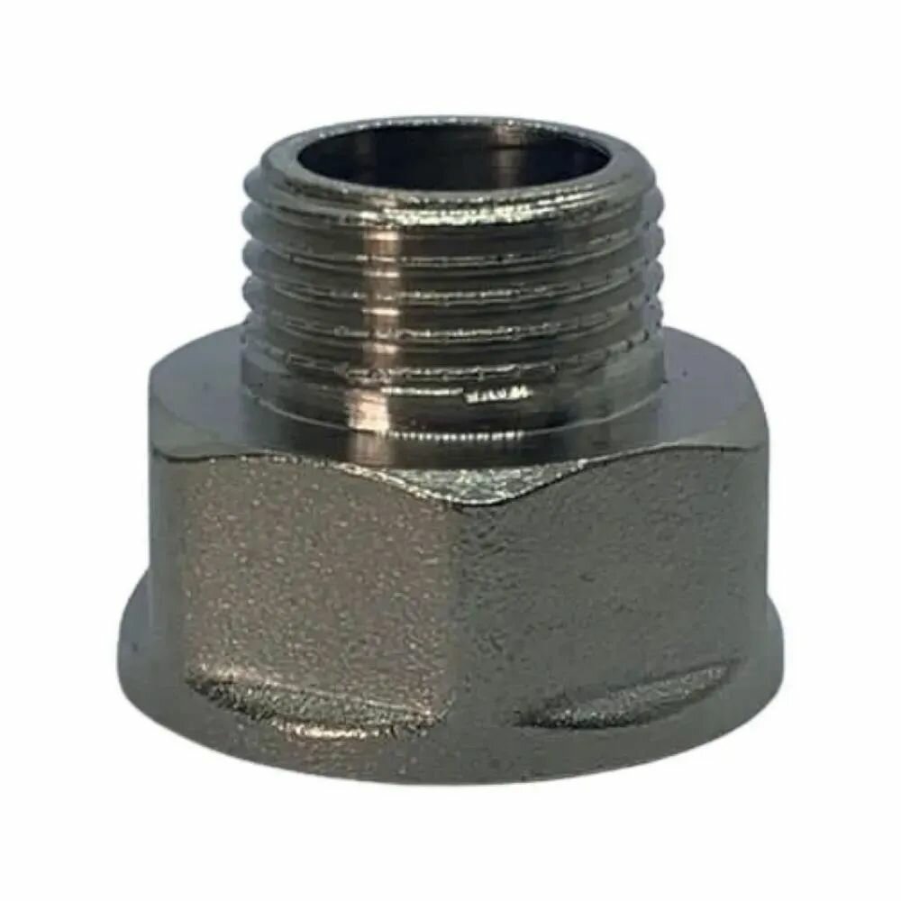 Переходник 1" х 1/2", резьба внутр./ наруж, никелированный TIM арт. SFM042N 1шт