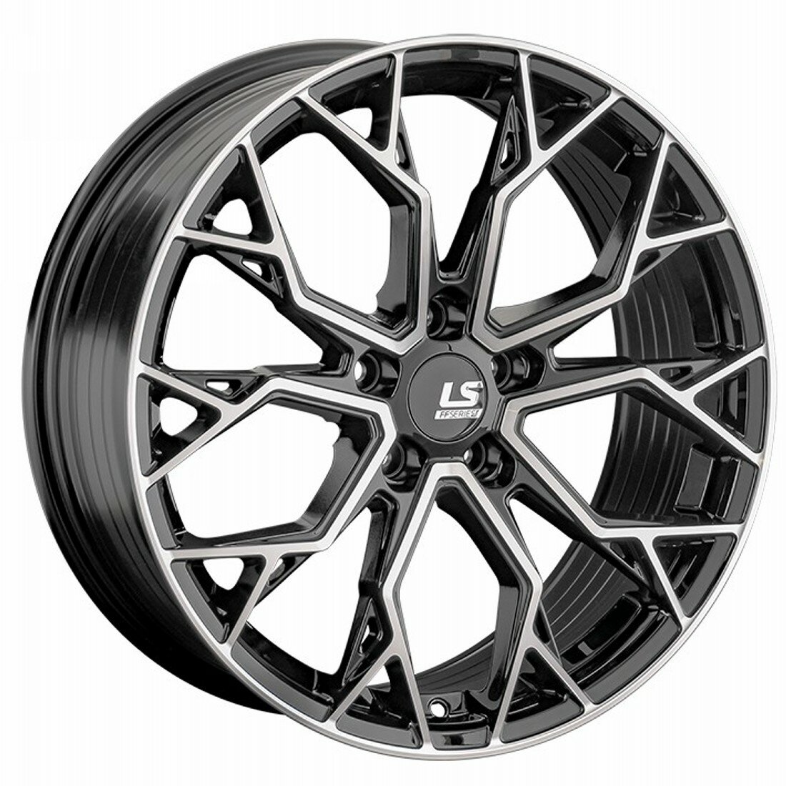 Колесный диск LS FlowForming RC61 8x18 5x108 ET36 65,1 BKF литой для автомобиля