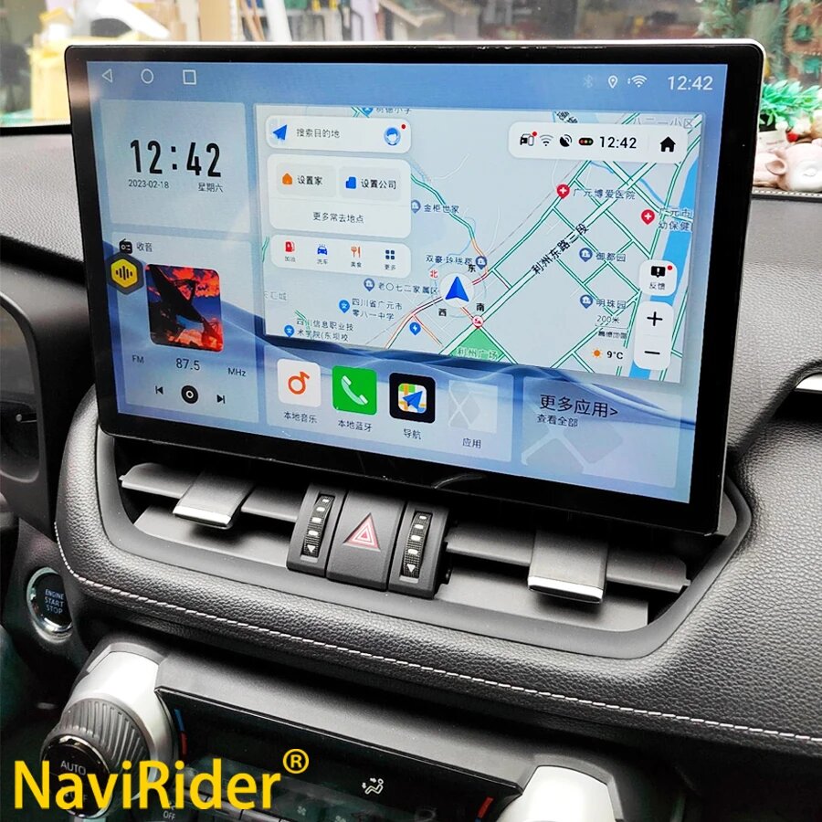 Панель переменного тока с экраном Android для Toyota RAV4 5 XA50 2018 2019 2020 2021 2022 2023 Автомобильный радиоприемник Мультимедийный плеер Стерео GPS Carplay Auto 8GB RAM 256GB ROM