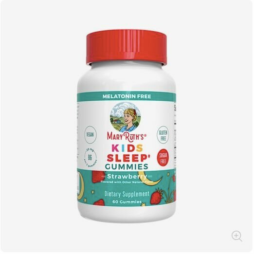 MaryRuth's, Kids Sleep Gummies, Детские жевательные мармеладки для сна, без мелатонина, клубника, 60 таблеток