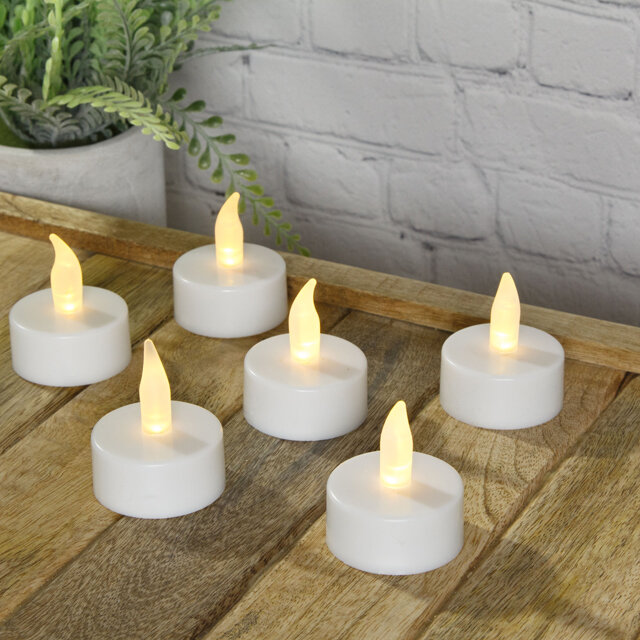 Свеча чайная на батарейке, 6 шт, Kaemingk, 482264