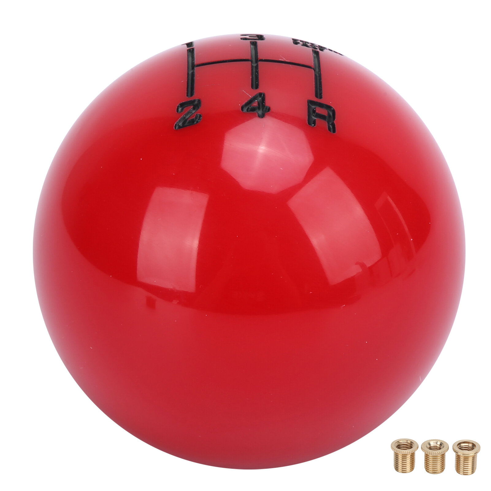 Головка ручки КПП M12x1.25 5-ст. с адаптерами универсальная (красный)