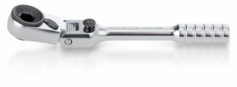 Трещотка TOPTUL с шарниром для бит 1/4", 60 зубьев, 110 мм