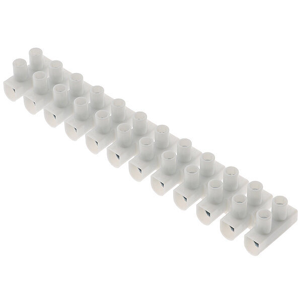 Блок клеммный полипропилен 12 пар винтовых клемм 10 квмм белый (OBO Bettermann) 2056372 (2 шт. в комплекте)